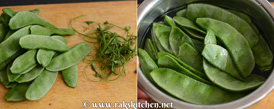 Avarakkai poriyal recipe, broad beans stir fry - Raks Kitchen