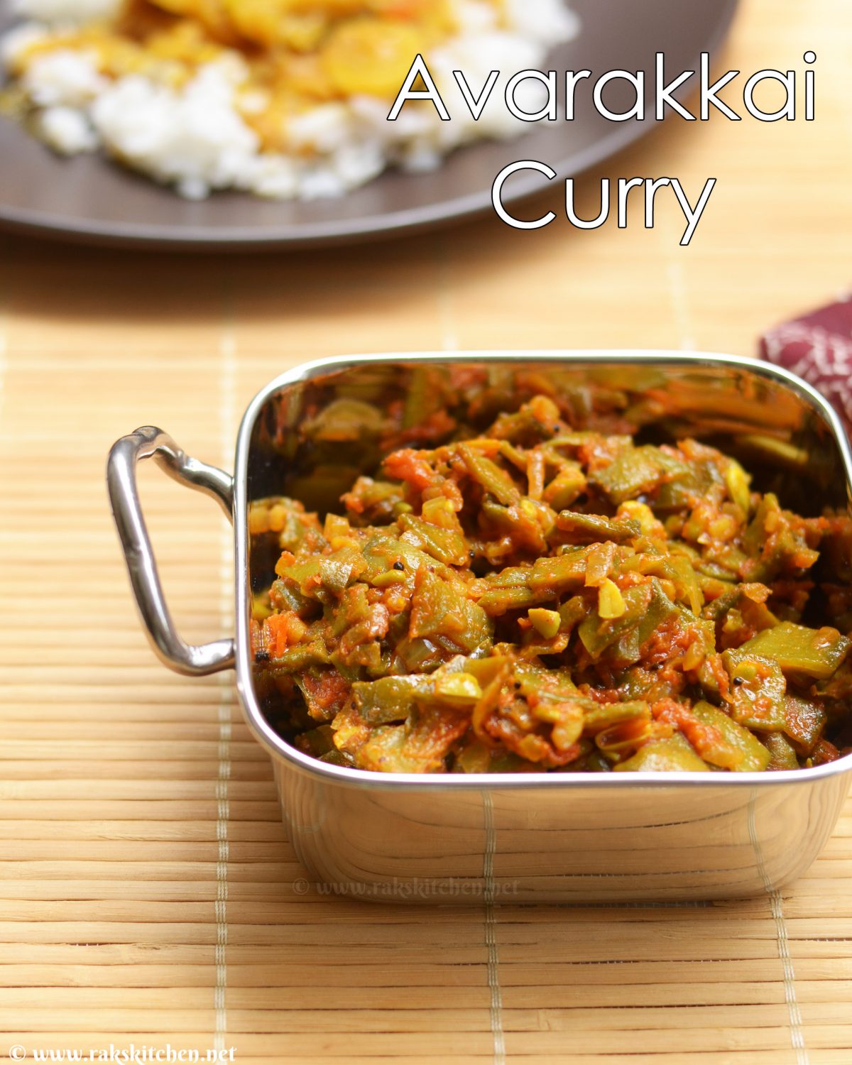 Avarakkai curry recipe, Broad beans masala curry - Raks Kitchen